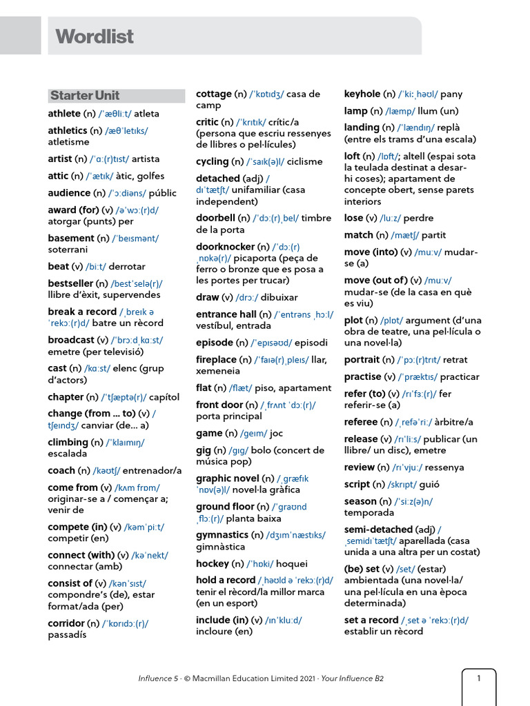 Wordlist Catalan | PDF