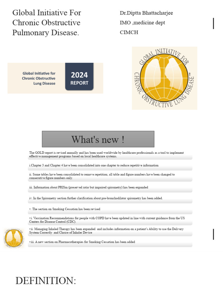 Gold Guideline Presentation | PDF | Chronic Obstructive Pulmonary ...