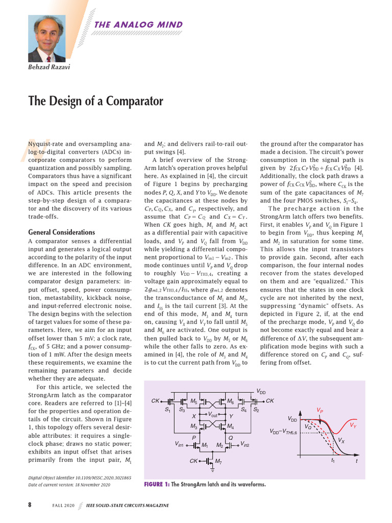 The Design of A Comparator The Analog Mind | PDF | Analog To Digital Converter | Electronic ...