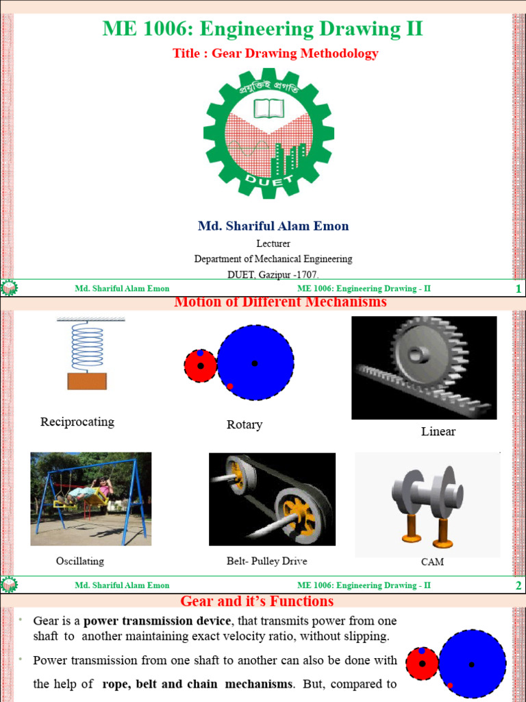 Gear Drawing | PDF | Gear | Mechanical Engineering