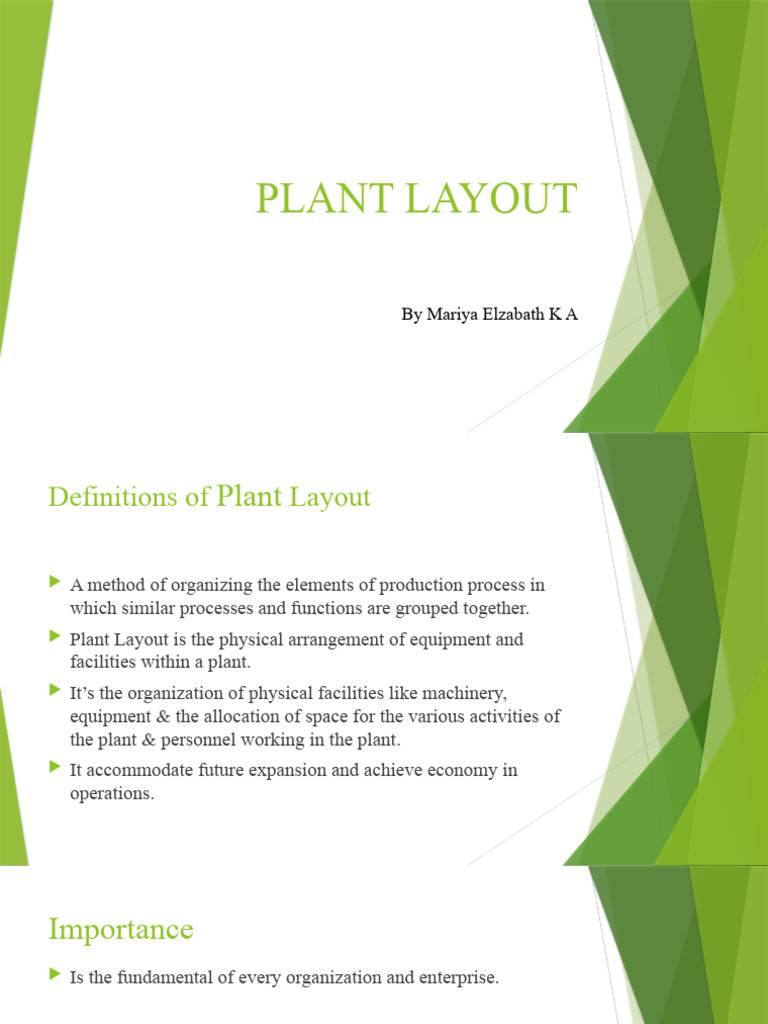 PLANT LAYOUT | PDF | Machines | Automation