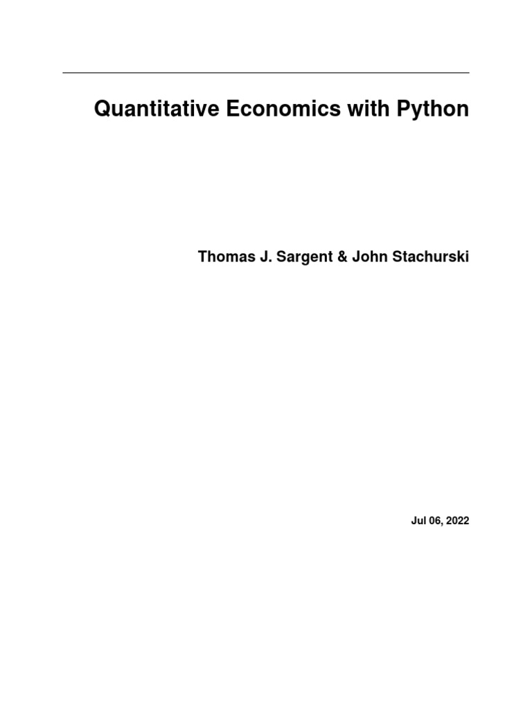 quantecon-python | PDF | Applied Mathematics | Statistical Theory