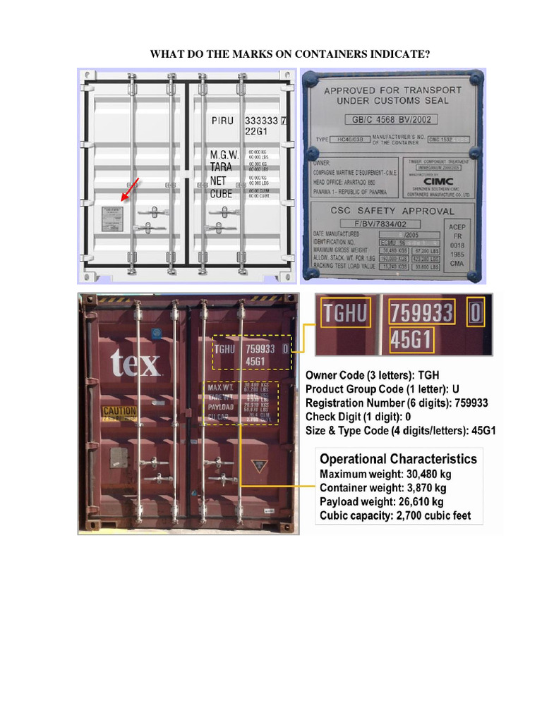 Container lashing information | PDF | Ships | Cargo