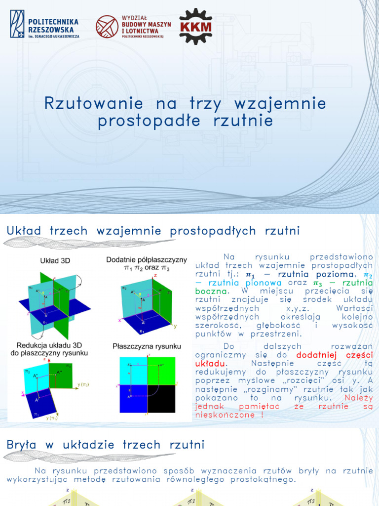 IM Wyklad 02 Trzy Rzutnie | PDF