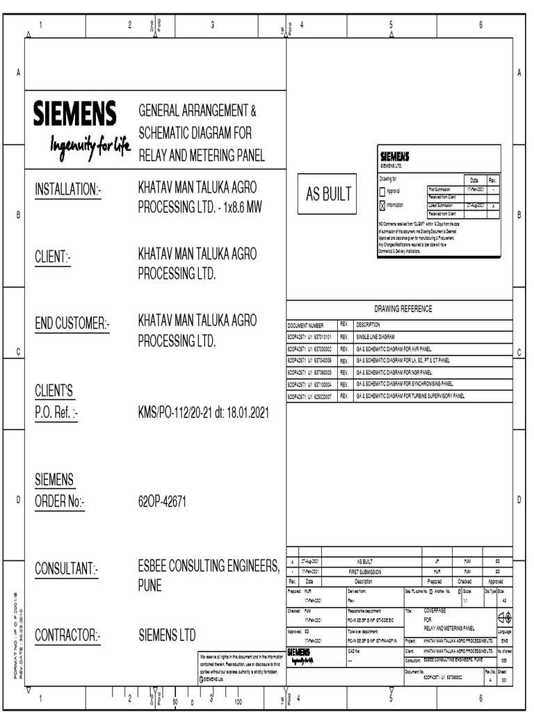 RELAY & METERING PANEL Rev - A - AS BUILT | Download Free PDF | Switch | Relay