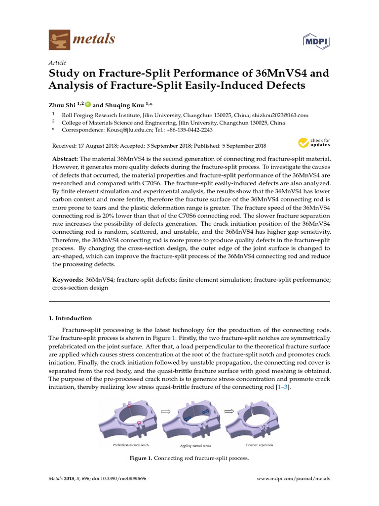 Fracture-Split Defects in 36MnVS4 Rods | PDF | Strength Of Materials ...