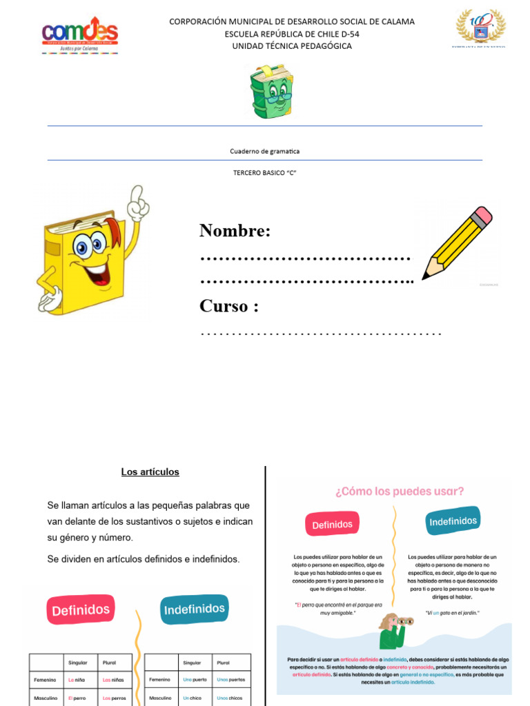 Cuaderno de gramatica | PDF