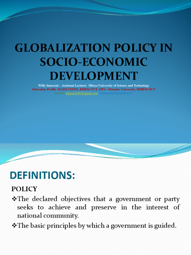 GLOBALIZATION Notes Willy | PDF | Structural Adjustment | Globalization