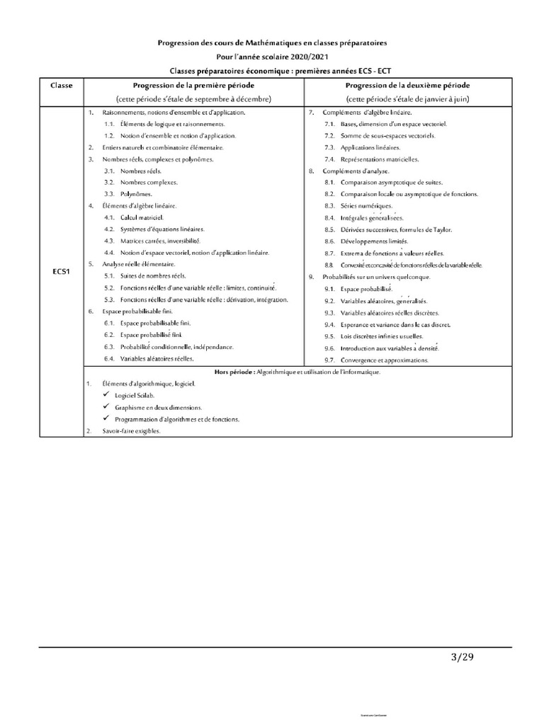 4-Programme Math CPGE EC | PDF