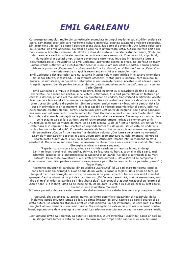 Emil Garleanu | PDF