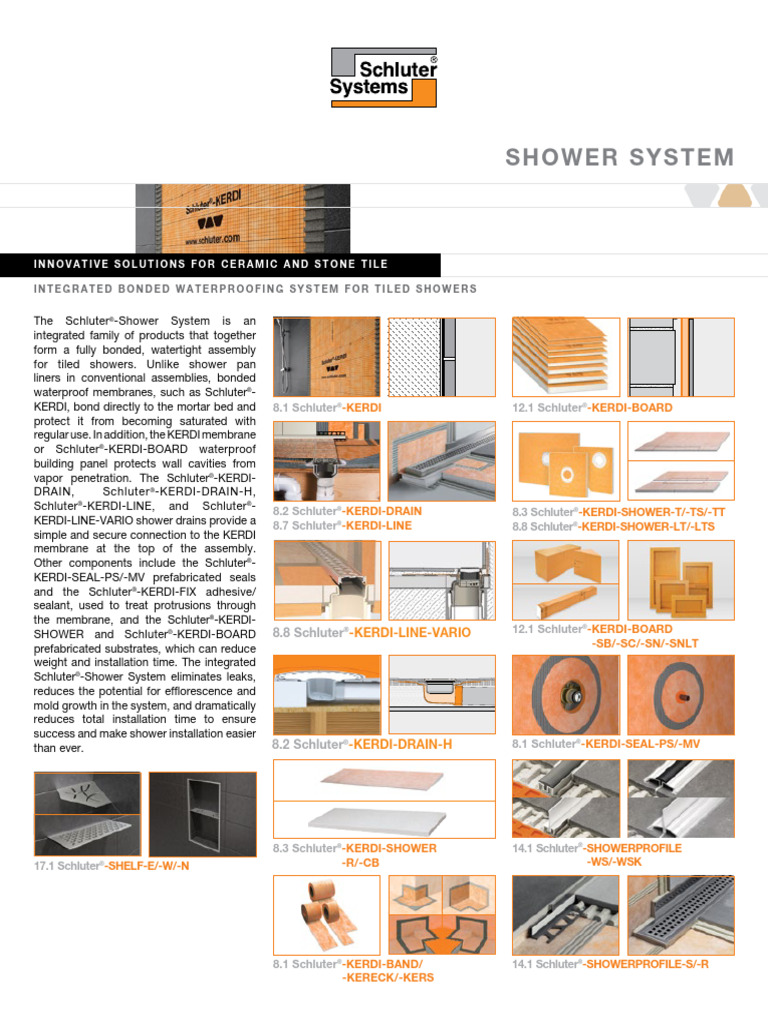 Shower System Data Sheet | PDF | Shower | Polystyrene