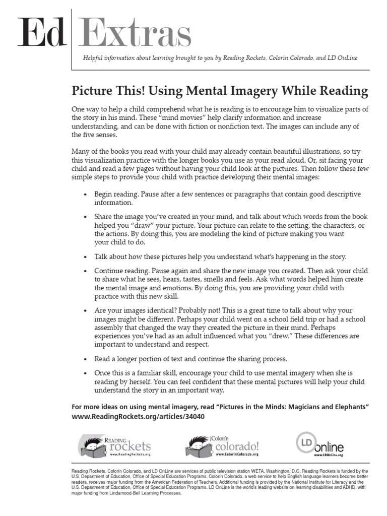 Mental Imagery For Retlling | PDF | Mental Image | Mind