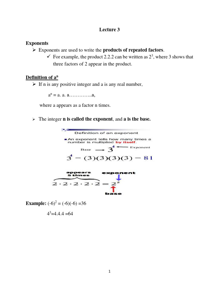 Lecture 7 Exponent | PDF | Logarithm | Combinatorics