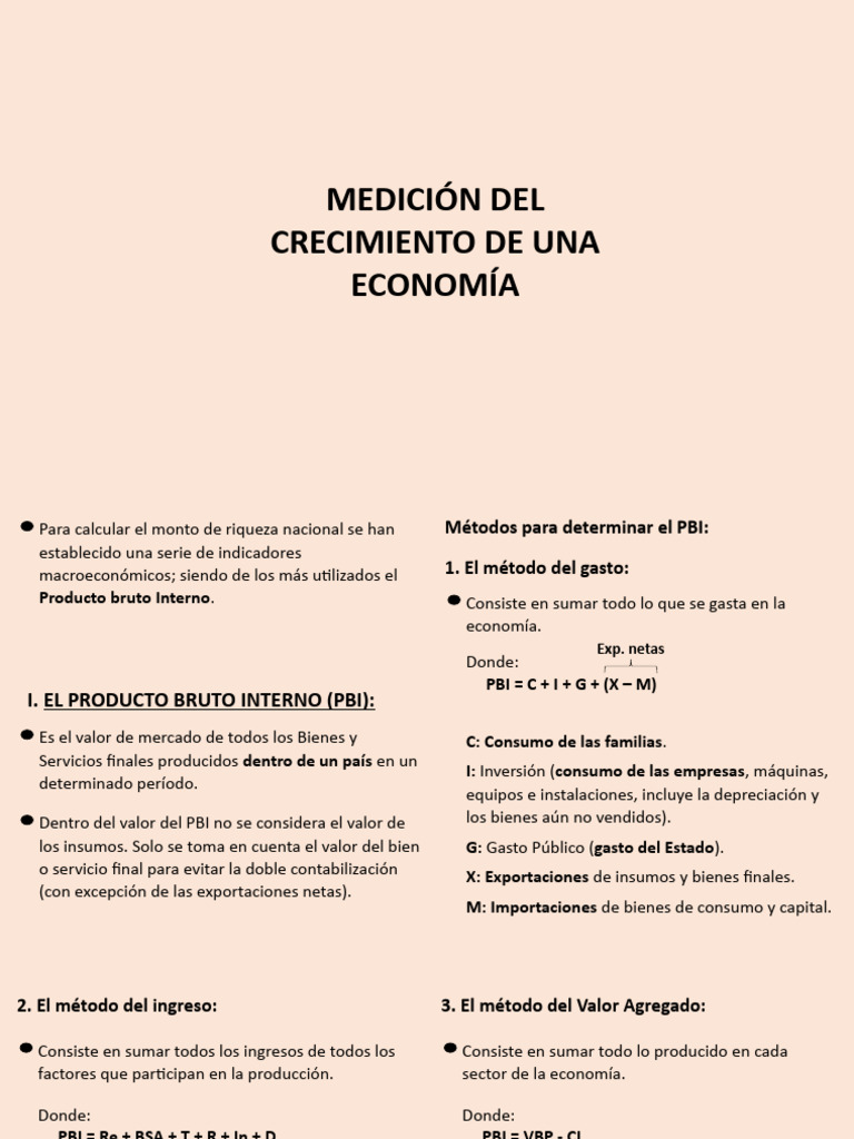 Economia 4to Tema 3 - Medicion Del Crecimiento de Una Economia | Descargar gratis PDF | Producto ...