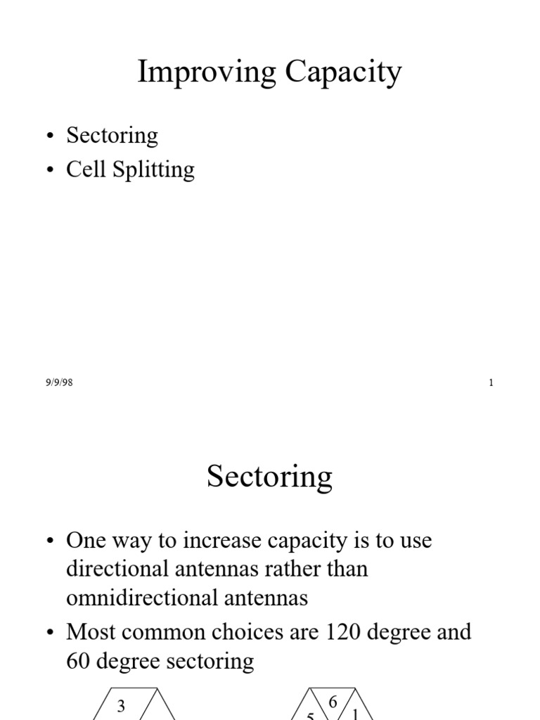 Cell SectoringandSplitting | PDF | Antenna (Radio) | Cellular Network