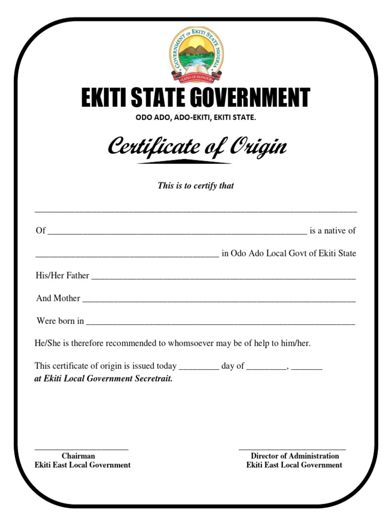 Ekiti State of Origin | PDF Ekiti State of Origin | PDF