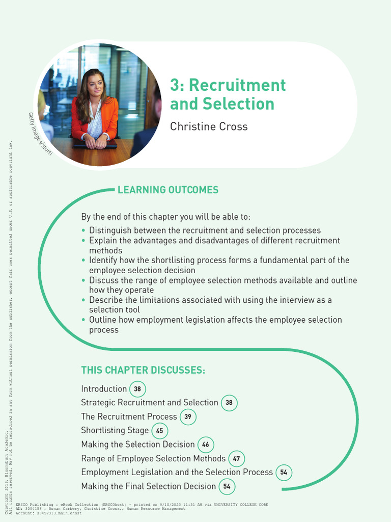 Chapter 3 (Carbery & Cross) | PDF | Recruitment | Employment