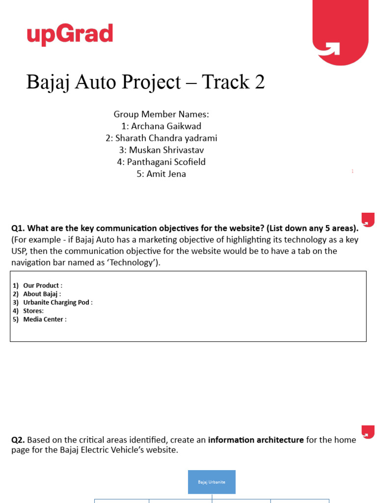 Bajaj Auto Project - Track 2 - DM 64 | PDF