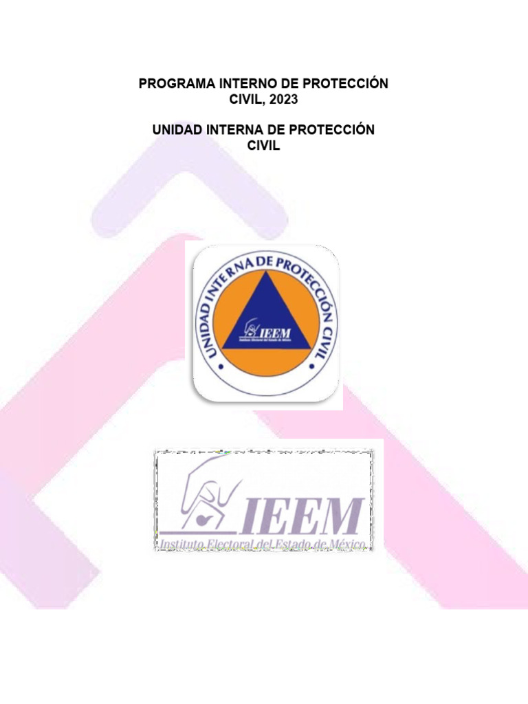 Programa Interno Proteccion Civil 2023 | PDF | Defensa Civil | México