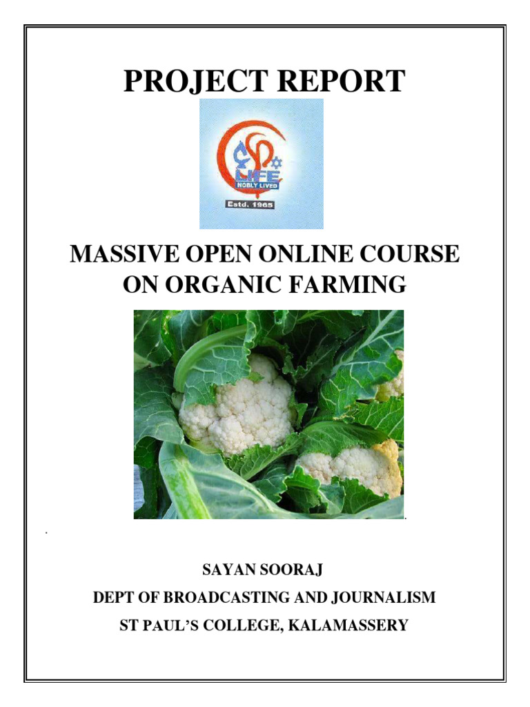PROJECT REPORT ORGANIC FARMING NO 1 SAYAN(1) | PDF | Organic Farming ...