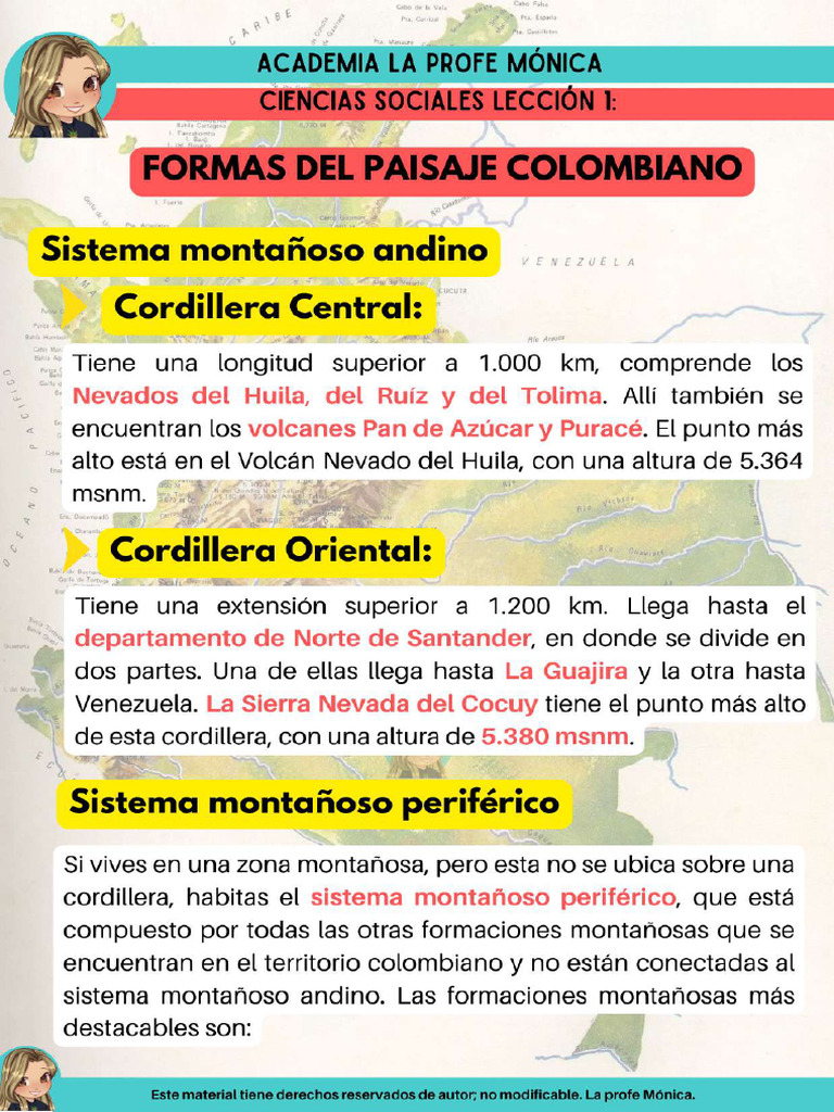 Lección 1 Formas Del Relieve Colombiano | PDF