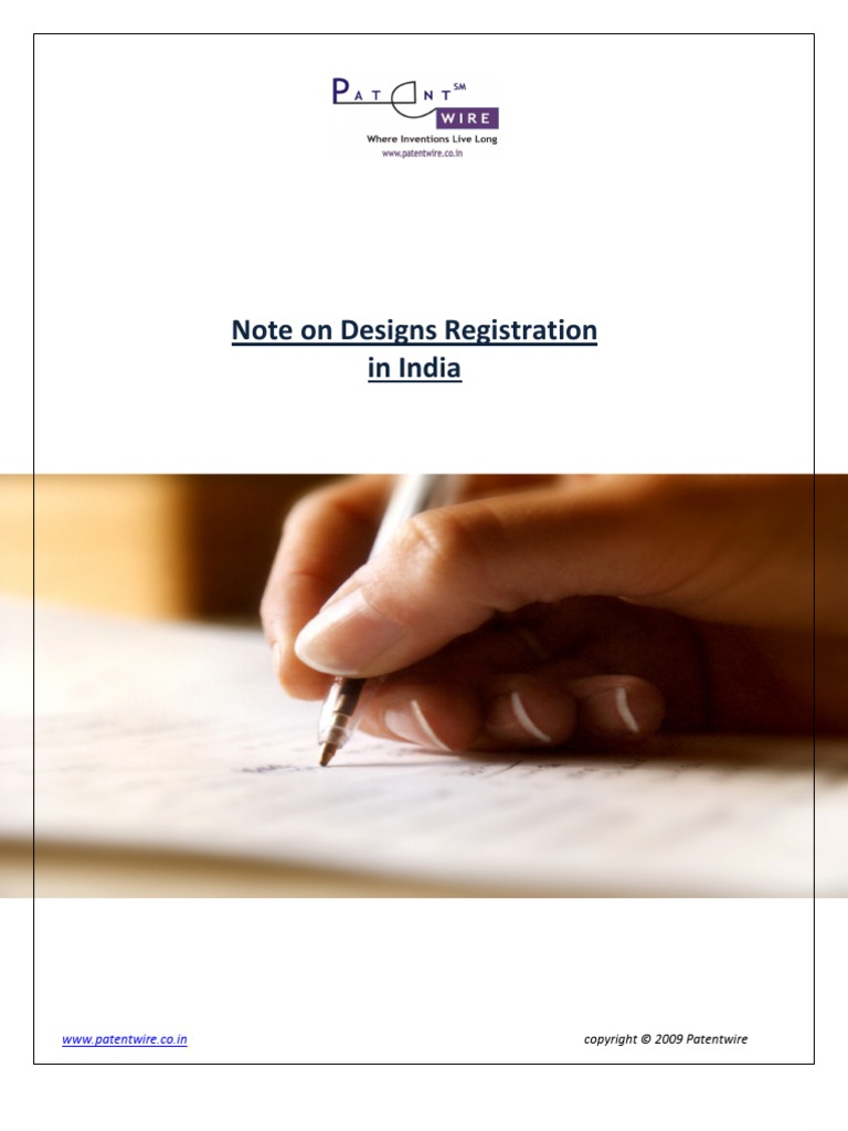 Note On Designs Registration in India: WWW - Patentwire.co - in | PDF ...