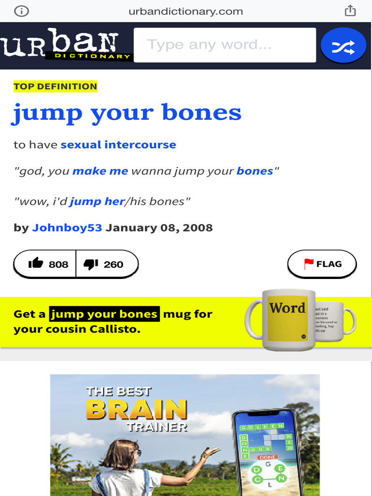 Urban Dictionary Jump Your Bones | PDF