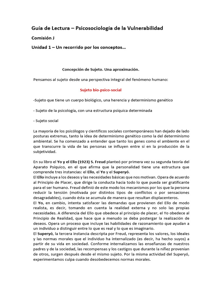 Guía de Lectura Unidad 1 - Obligatoria | PDF | Carné de identidad ...