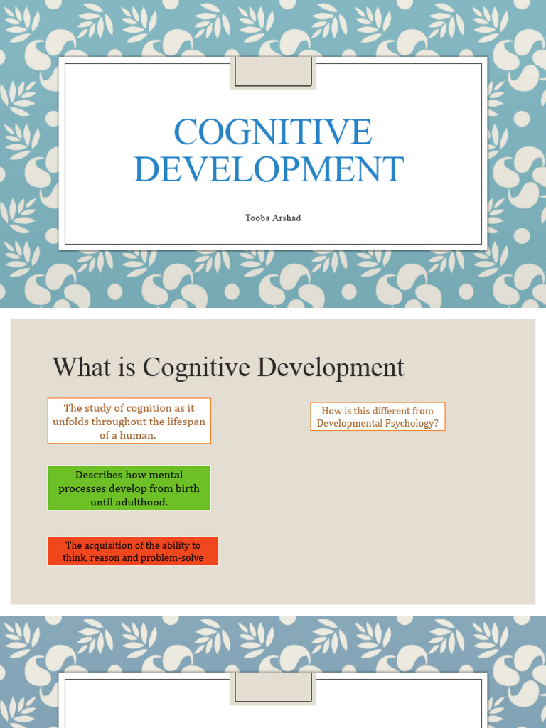 Understanding Cognitive Development Stages | PDF | Cognitive Development | Schema (Psychology)