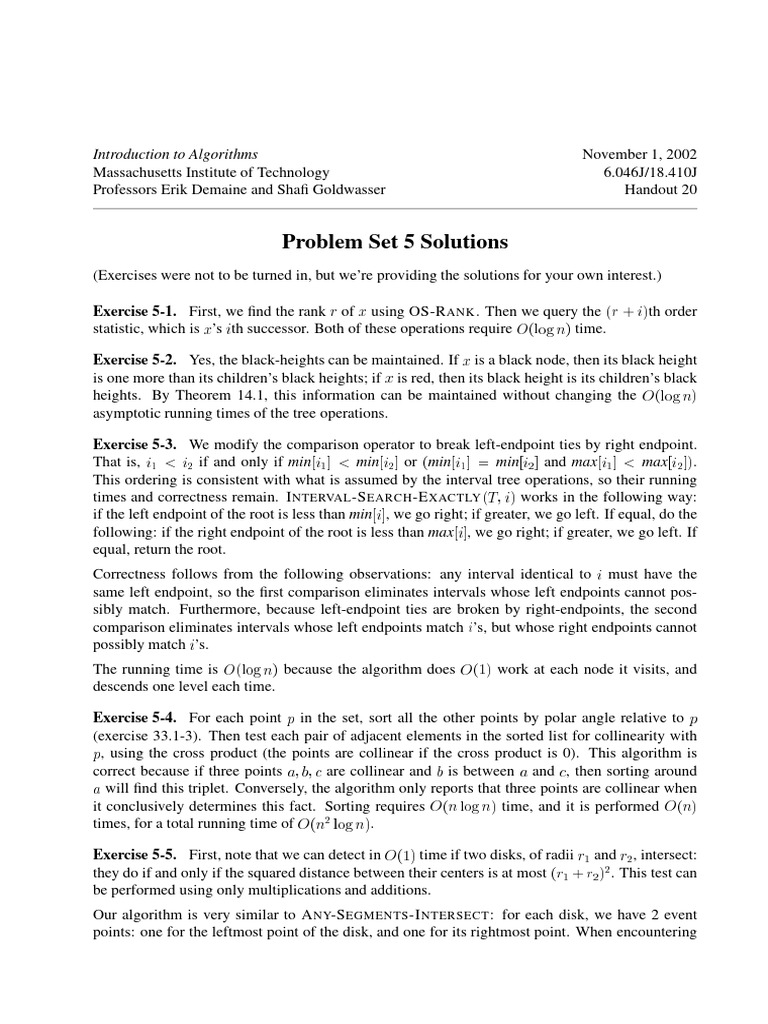 Ps 5 Sol | PDF | Algorithms | Algorithms And Data Structures