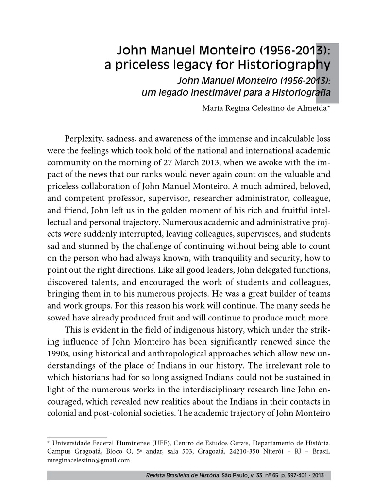 Almeida 2013 John Manuel Monteiro | Download Free PDF | Anthropology ...