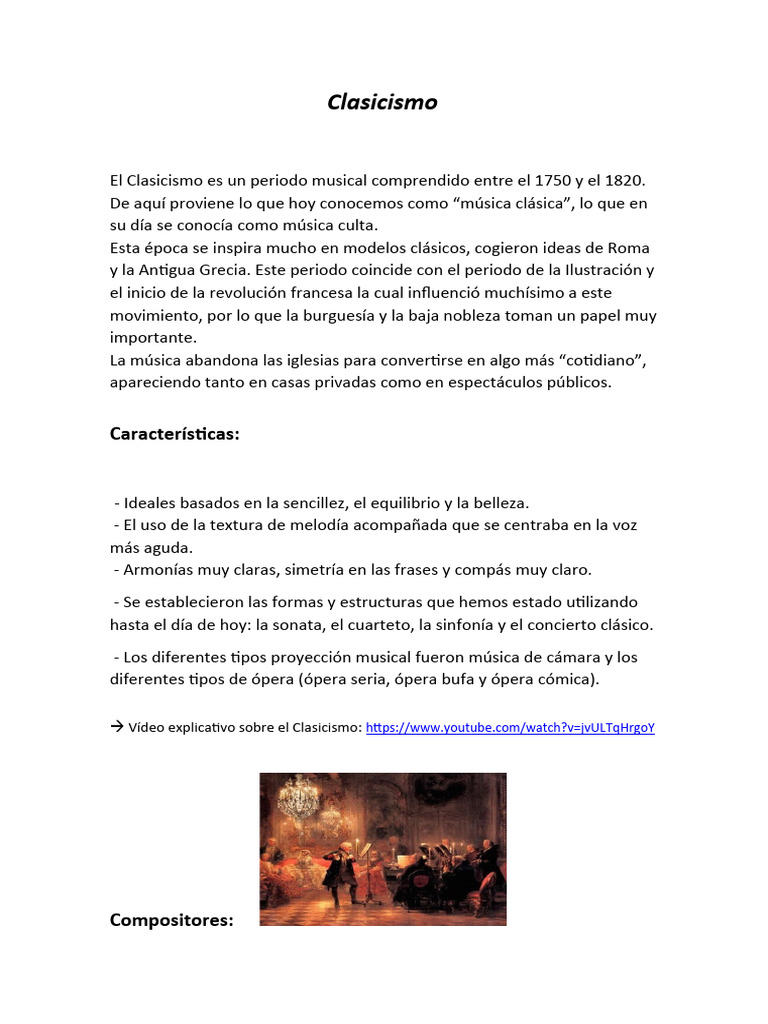 Clasicismo | PDF | Periodo Clásico (Música) | Sinfonía