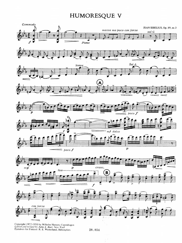 IMSLP15878-Sibelius - Humoresques, Op.89 No.3 (Arr. Ekman - Violin and ...