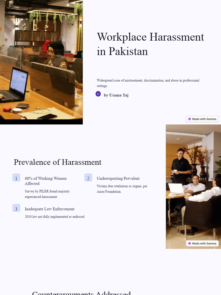 Workplace Harassment in Pakistan: Solutions | PDF | Sexual Harassment ...