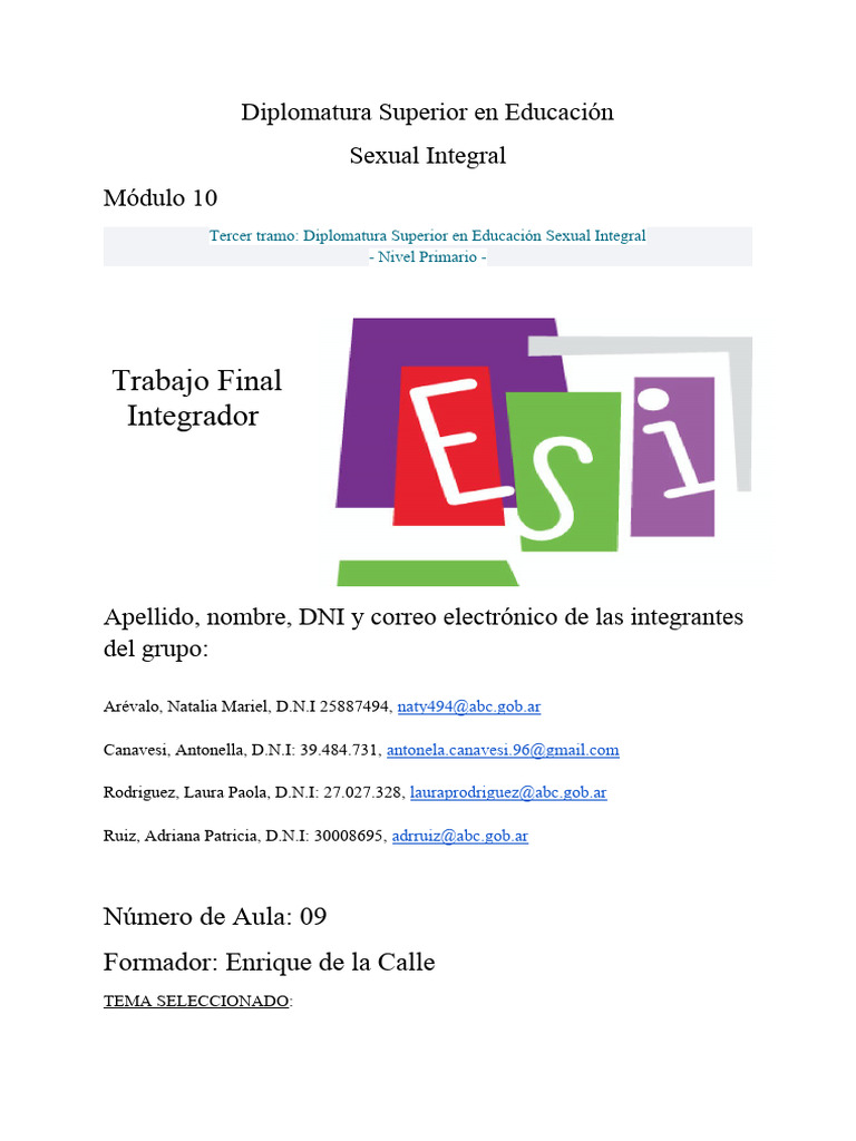 Trabajo Esi | PDF | Género | Estudios de género