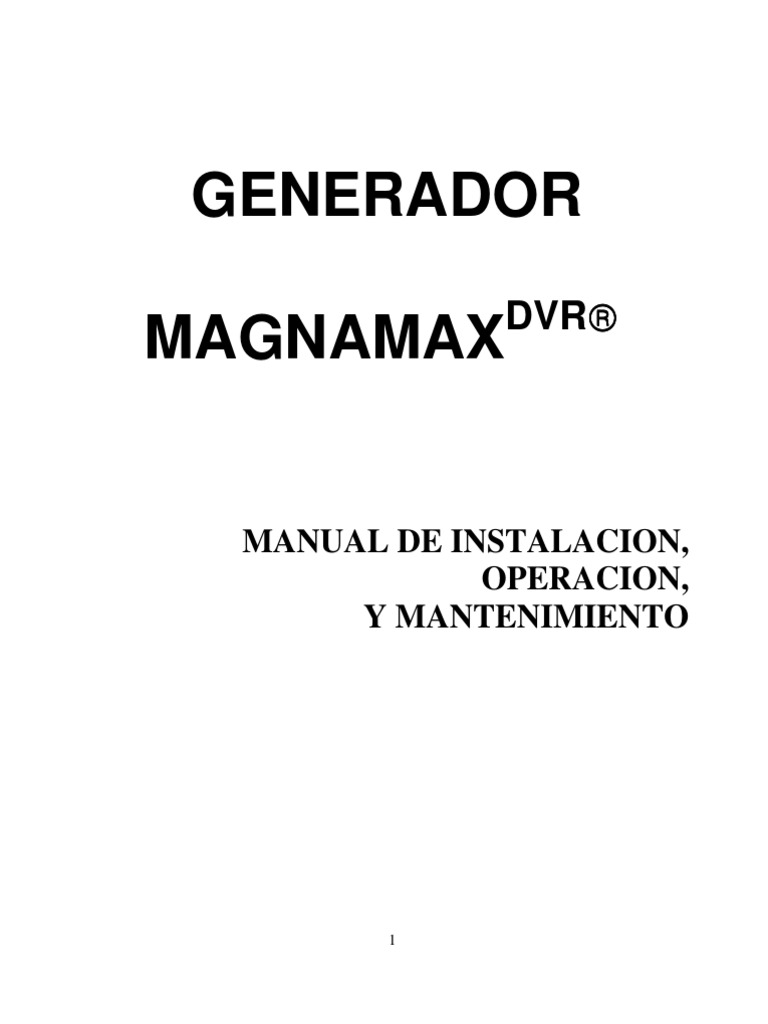 Marathon Magnamax | PDF | Generador eléctrico | Corriente eléctrica
