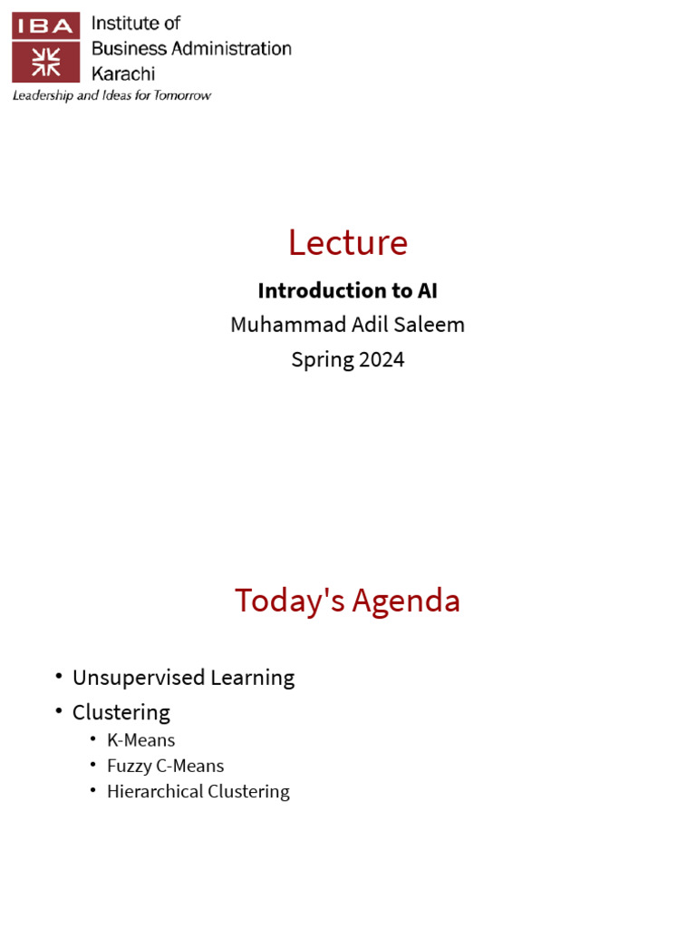 Unit 7 - Unsupervised Machine Learning | PDF | Cluster Analysis | Learning