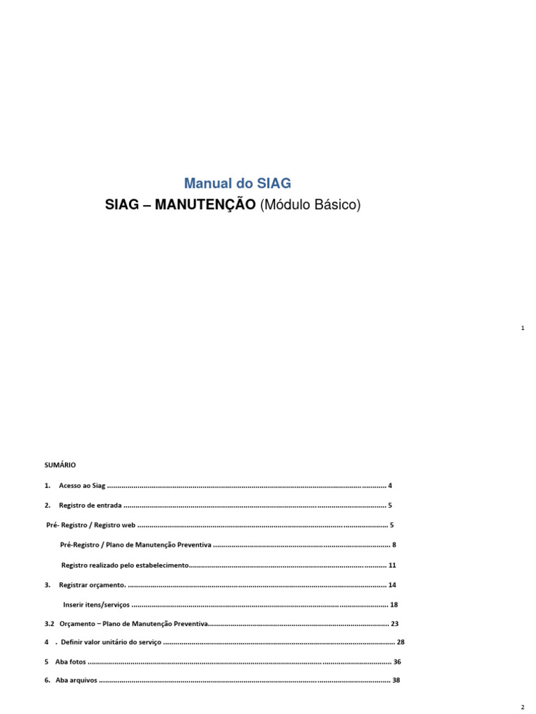 Manual Do Siag - Estabelecimentos SIAG Atualizado | PDF | Orçamento ...
