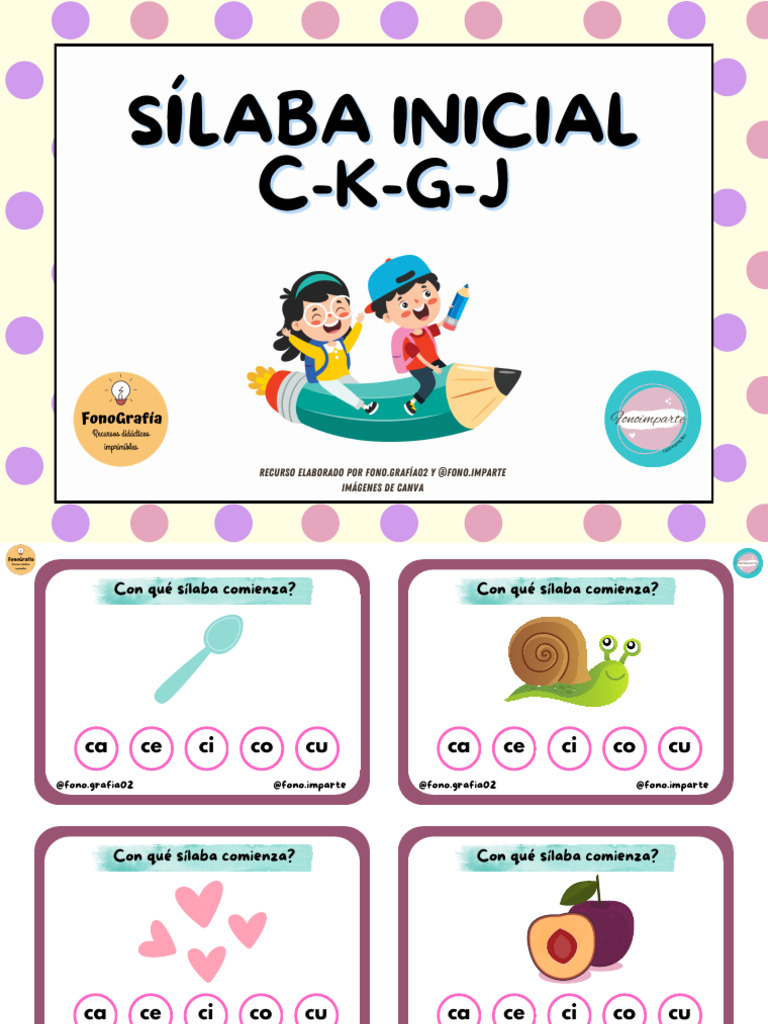 Sílaba Inicial C-G-J - 231009 - 105127 | PDF