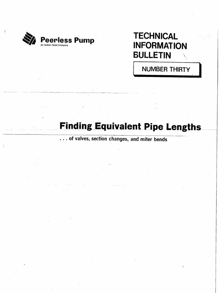 1 Equivalent Pipe Lengths | PDF