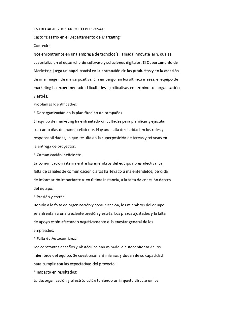 Entregable 2 Desarrollo Personal | PDF | Marketing | Análisis FODA Entregable 2 Desarrollo Personal | PDF | Marketing | Análisis FODA