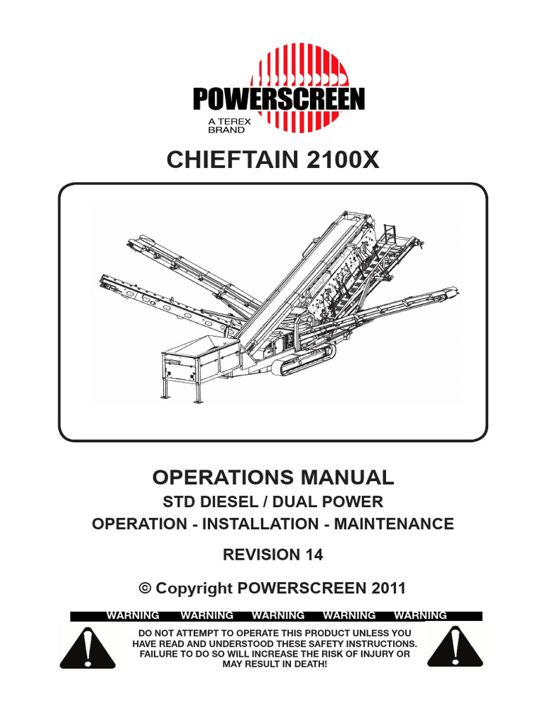 Chieftain 2100X REV 14 | PDF | Occupational Safety And Health | Electrician