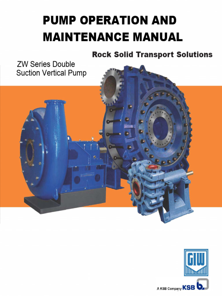 Manual de Operación y Mantención Bomba Vertical de Succión Doble KSV Serie ZW | PDF | Bomba ...