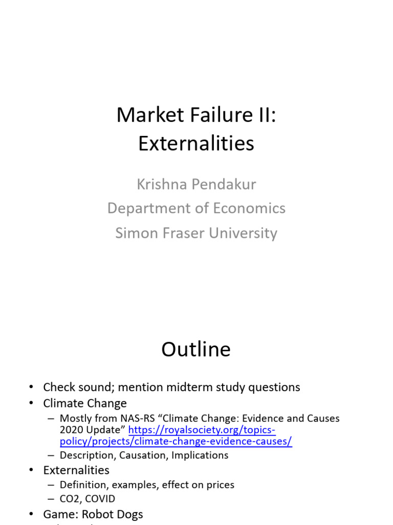 Lecture - Externalities Fall 2023 | PDF | Cost Of Living | Externality