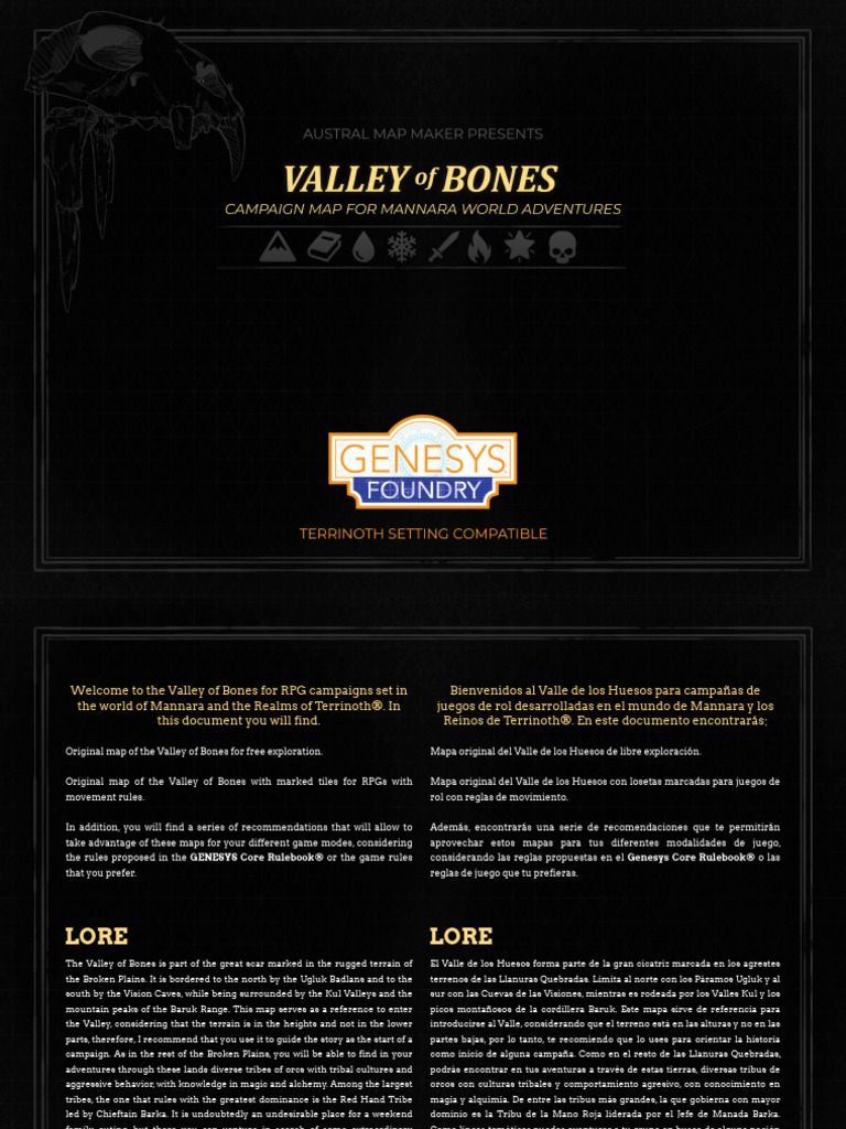 Valley of Bones GENESIS Map PDF | PDF