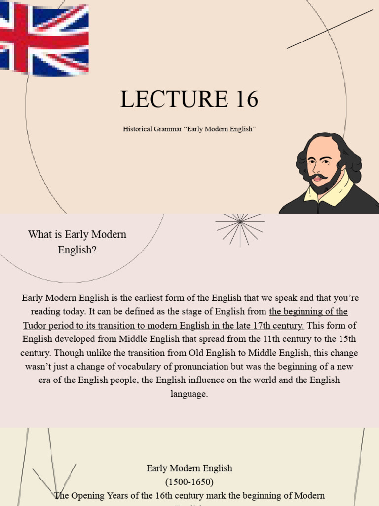 Historical Grammar - Early Modern English | PDF | English Language | Noun