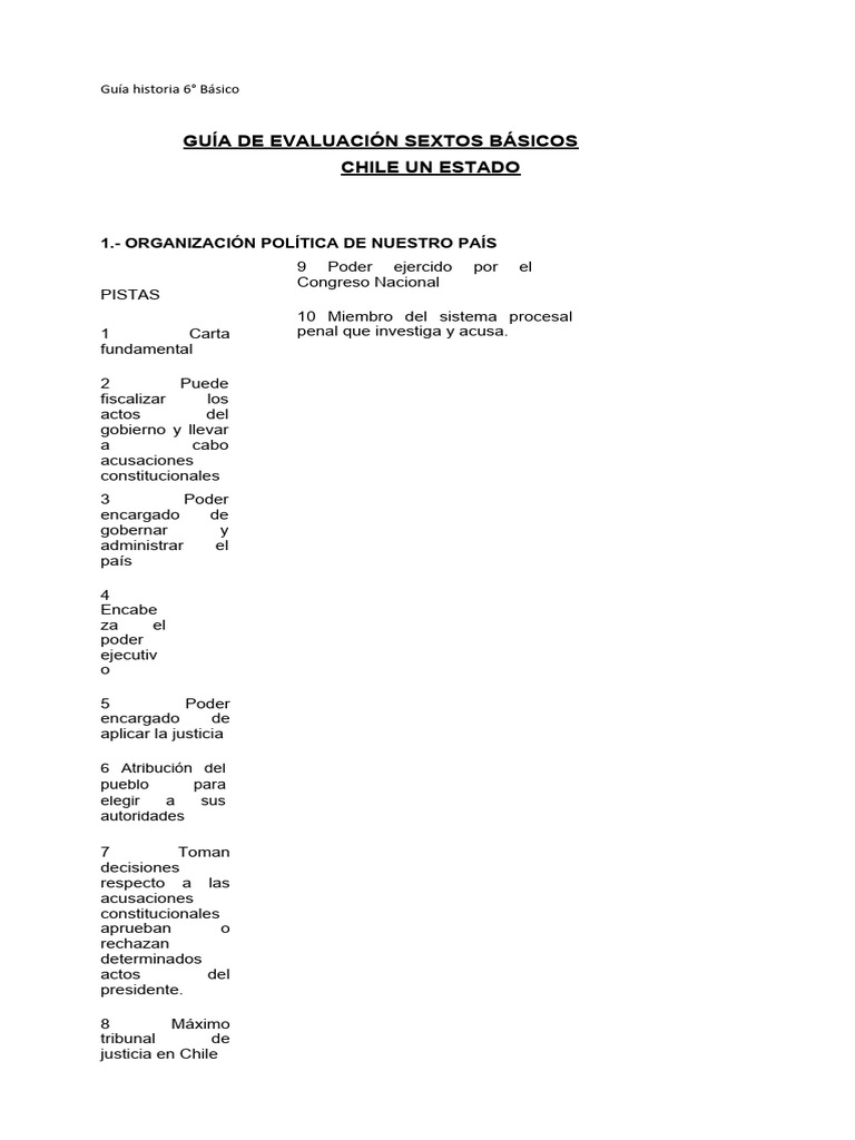 Guía Historia 6 | PDF