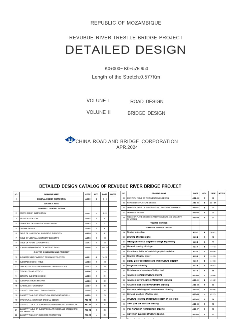 Revubue River Bridge Design Overview | PDF | Deep Foundation | Concrete