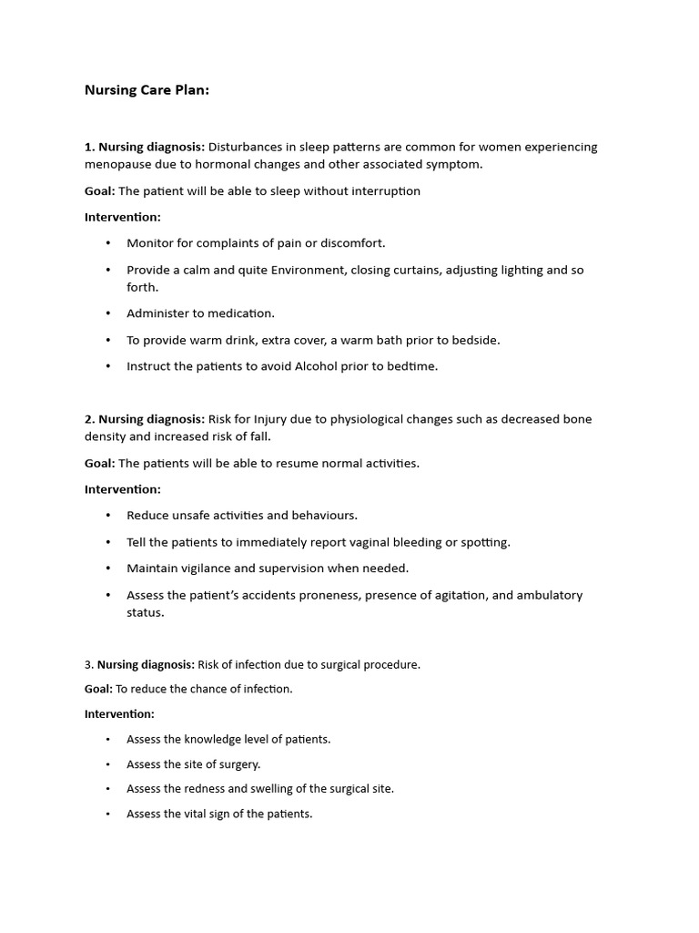 Nursing Care Plan | PDF
