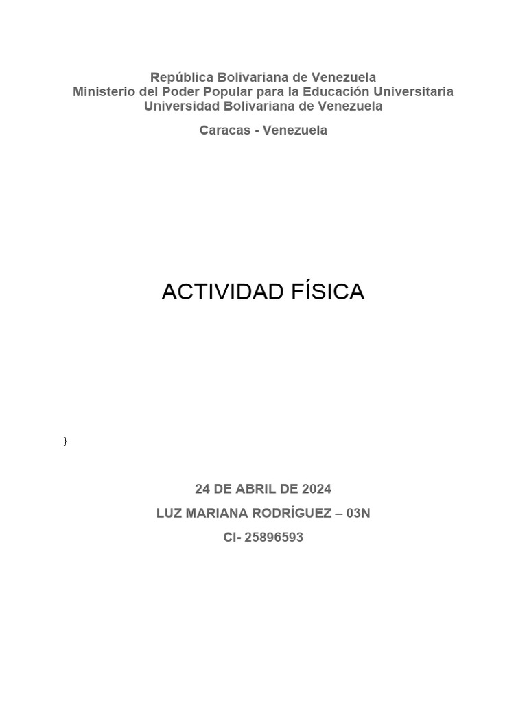 Actividad fisica | PDF | Ejercicio aerobico | Flexibilidad (anatomía)